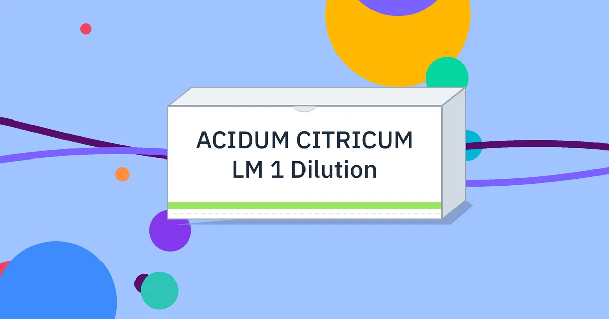 Symbolbild: Packung mit der Aufschrift ACIDUM CITRICUM LM 1 Dilution (PZN 13273219) – Verfügbarkeit und Bezug in Apotheken in Frankfurt am Main