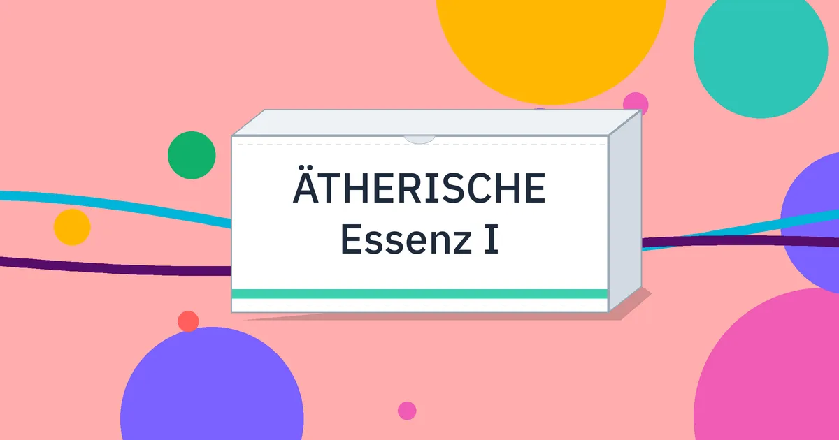 Symbolbild: Packung mit der Aufschrift ÄTHERISCHE Essenz I (PZN 00354005) – Verfügbarkeit und Bezug in Apotheken in Frankfurt am Main