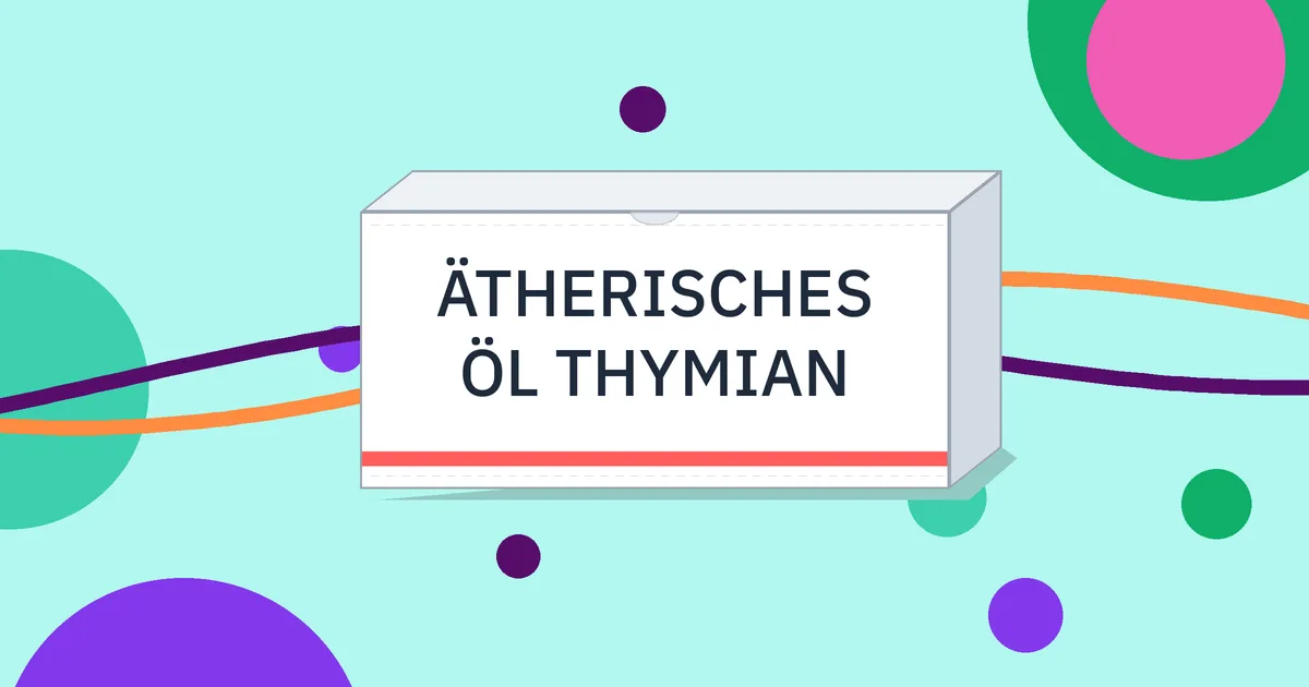 Symbolbild: Packung mit der Aufschrift ÄTHERISCHES ÖL THYMIAN (PZN 20026616) – Verfügbarkeit und Bezug in Apotheken in Frankfurt am Main