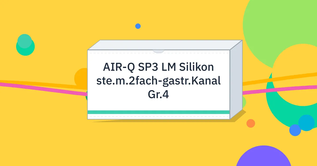 Symbolbild: Packung mit der Aufschrift AIR-Q SP3 LM Silikon ste.m.2fach-gastr.Kanal Gr.4 (PZN 19119057) – Verfügbarkeit und Bezug in Apotheken in Frankfurt am Main