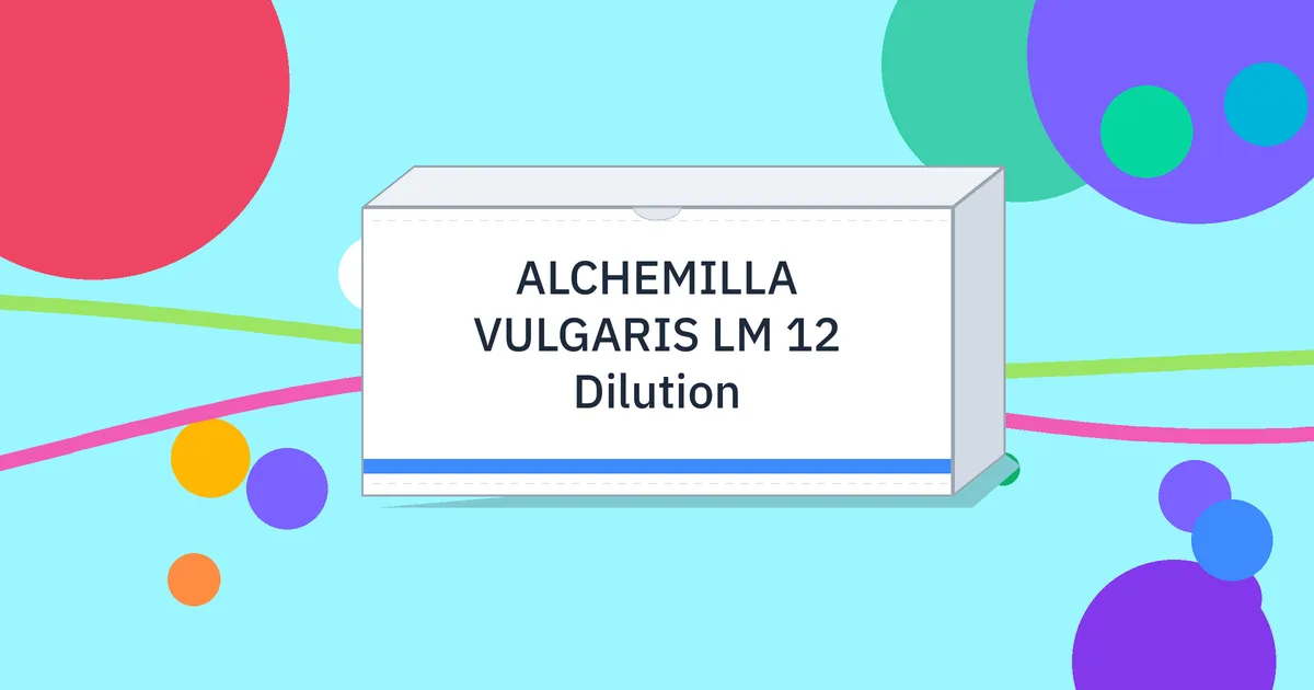 Symbolbild: Packung mit der Aufschrift ALCHEMILLA VULGARIS LM 12 Dilution (PZN 13308774) – Verfügbarkeit und Bezug in Apotheken in Frankfurt am Main