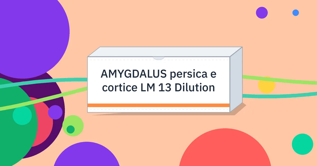 Symbolbild: Packung mit der Aufschrift AMYGDALUS persica e cortice LM 13 Dilution (PZN 13326045) – Verfügbarkeit und Bezug in Apotheken in Frankfurt am Main