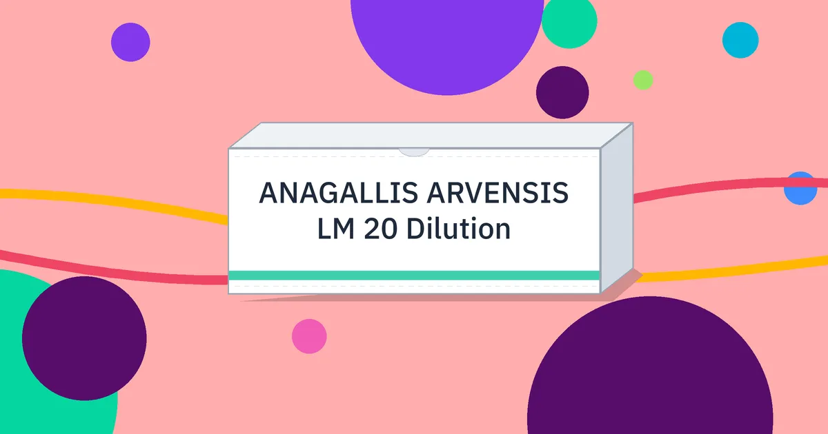 Symbolbild: Packung mit der Aufschrift ANAGALLIS ARVENSIS LM 20 Dilution (PZN 13327978) – Verfügbarkeit und Bezug in Apotheken in Frankfurt am Main