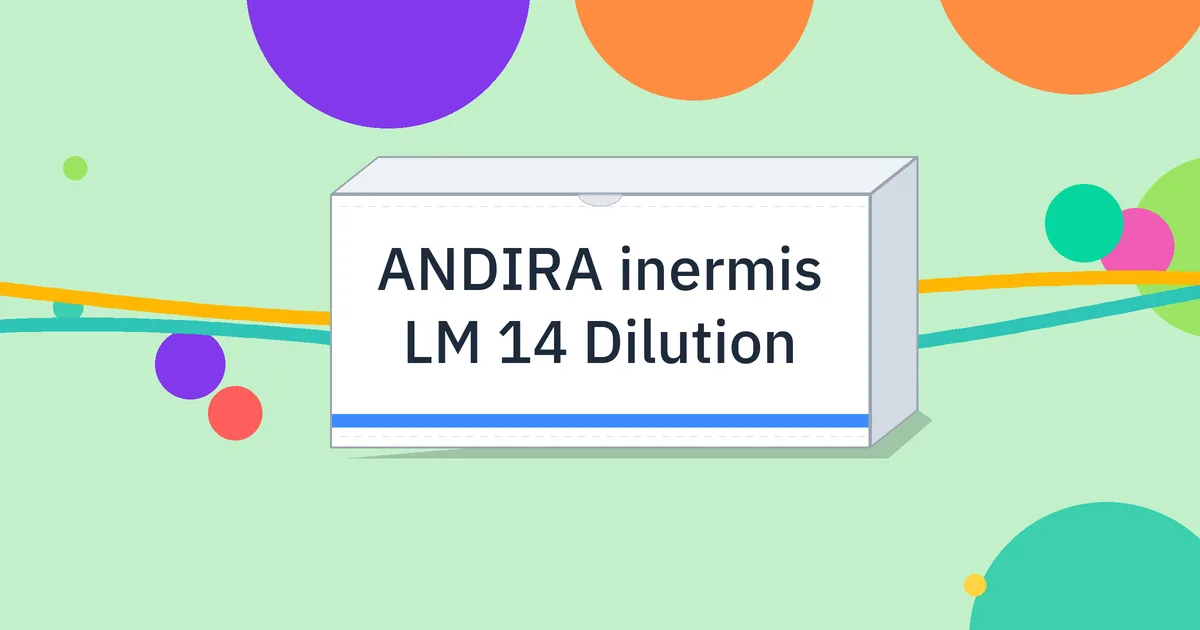 Symbolbild: Packung mit der Aufschrift ANDIRA inermis LM 14 Dilution (PZN 13329291) – Verfügbarkeit und Bezug in Apotheken in Frankfurt am Main