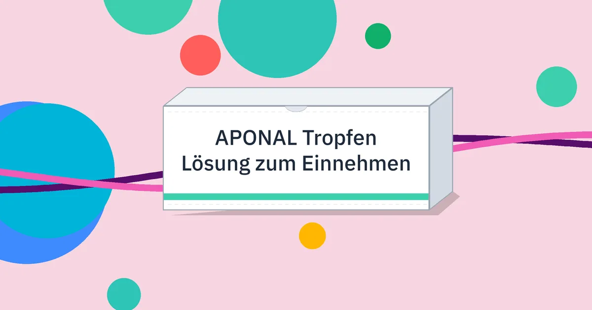 Symbolbild: Packung mit der Aufschrift APONAL Tropfen Lösung zum Einnehmen (PZN 06323313) – Verfügbarkeit und Bezug in Apotheken in Frankfurt am Main