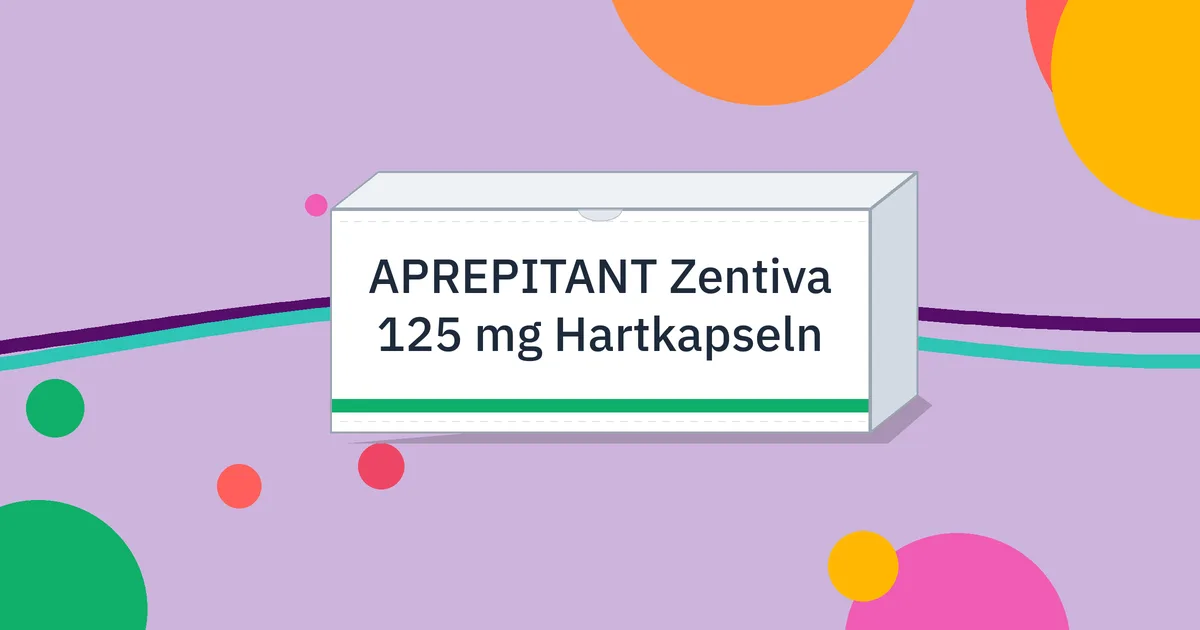 Symbolbild: Packung mit der Aufschrift APREPITANT Zentiva 125 mg Hartkapseln (PZN 16742672) – Verfügbarkeit und Bezug in Apotheken in Frankfurt am Main