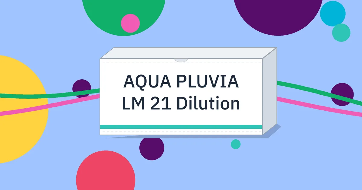 Symbolbild: Packung mit der Aufschrift AQUA PLUVIA LM 21 Dilution (PZN 12766078) – Verfügbarkeit und Bezug in Apotheken in Frankfurt am Main