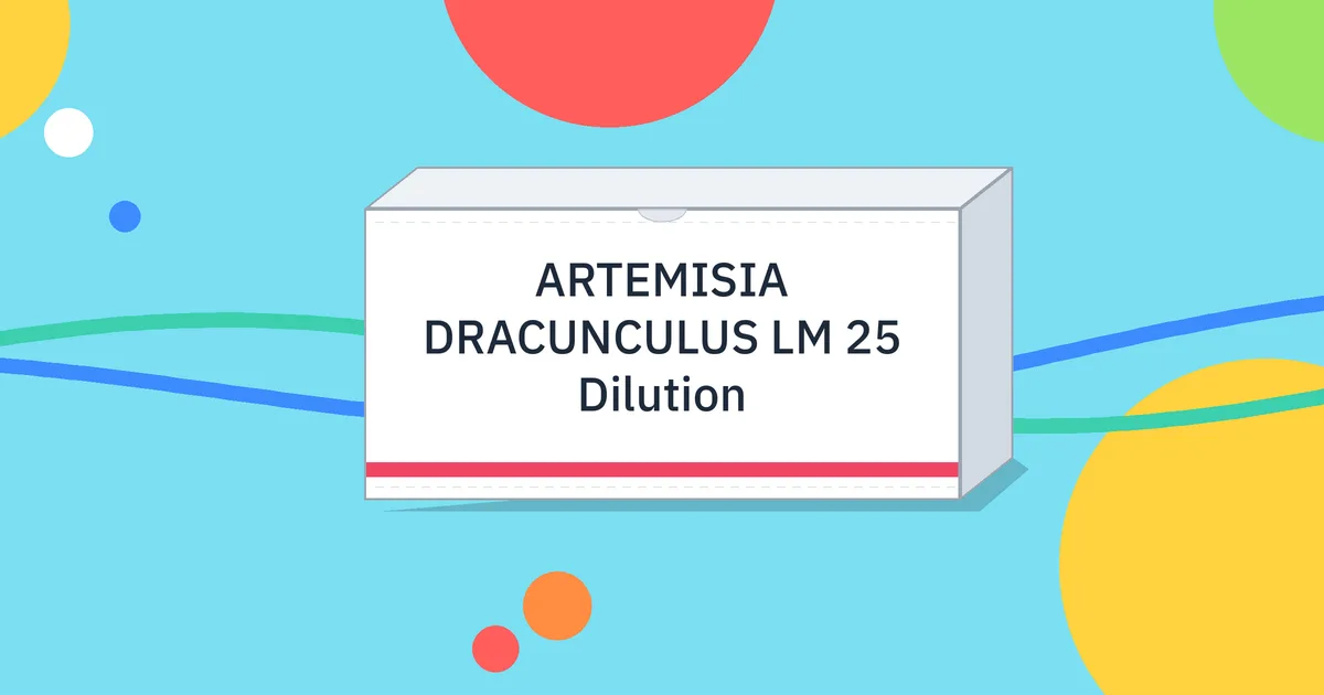 Symbolbild: Packung mit der Aufschrift ARTEMISIA DRACUNCULUS LM 25 Dilution (PZN 13394549) – Verfügbarkeit und Bezug in Apotheken in Frankfurt am Main