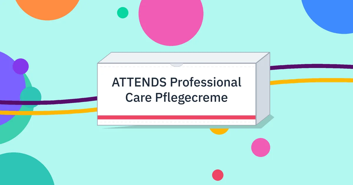 Symbolbild: Packung mit der Aufschrift ATTENDS Professional Care Pflegecreme (PZN 11517338) – Verfügbarkeit und Bezug in Apotheken in Frankfurt am Main