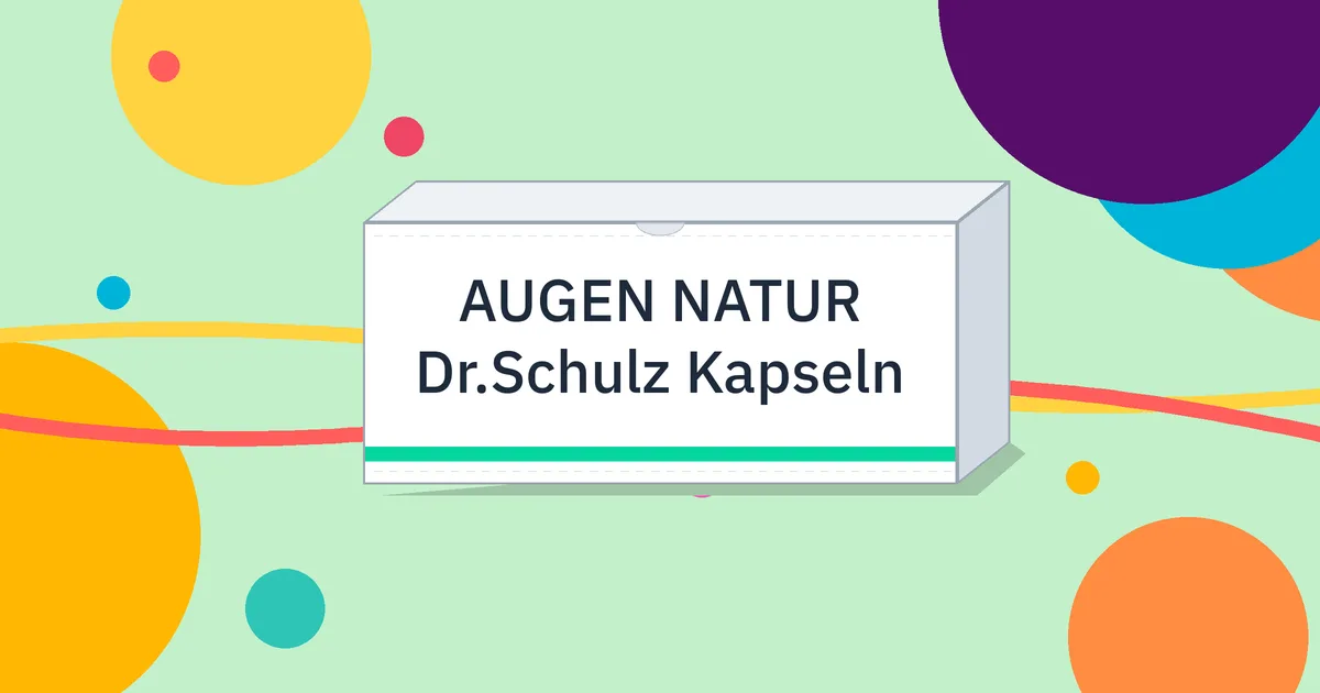 Symbolbild: Packung mit der Aufschrift AUGEN NATUR Dr.Schulz Kapseln (PZN 14172041) – Verfügbarkeit und Bezug in Apotheken in Frankfurt am Main