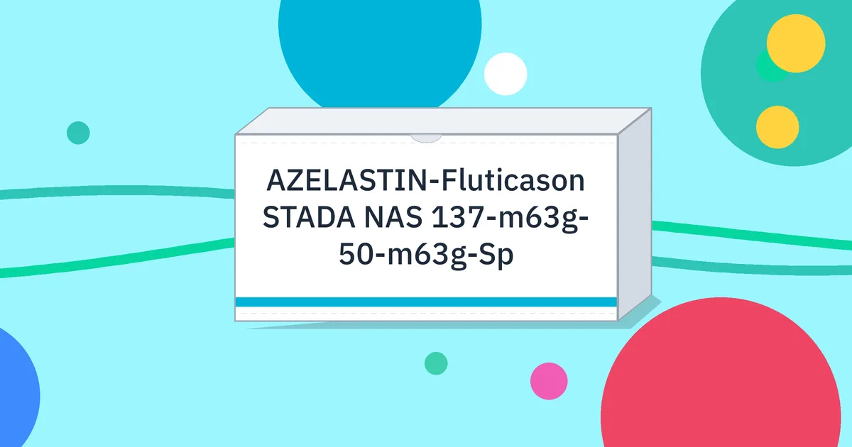 Symbolbild: Packung mit der Aufschrift AZELASTIN-Fluticason STADA NAS 137-m63g-50-m63g-Sp (PZN 18199025) – Verfügbarkeit und Bezug in Apotheken in Frankfurt am Main