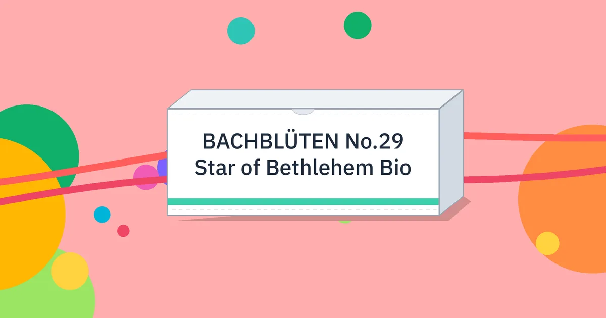 Symbolbild: Packung mit der Aufschrift BACHBLÜTEN No.29 Star of Bethlehem Bio (PZN 10310799) – Verfügbarkeit und Bezug in Apotheken in Frankfurt am Main