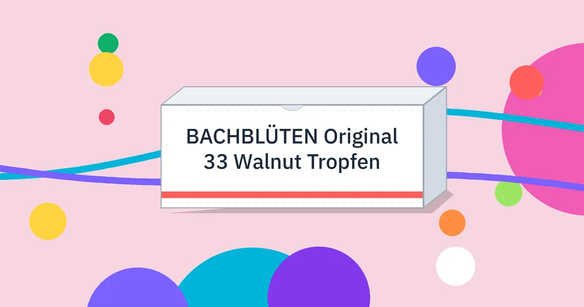 Symbolbild: Packung mit der Aufschrift BACHBLÜTEN Original 33 Walnut Tropfen (PZN 16677561) – Verfügbarkeit und Bezug in Apotheken in Frankfurt am Main