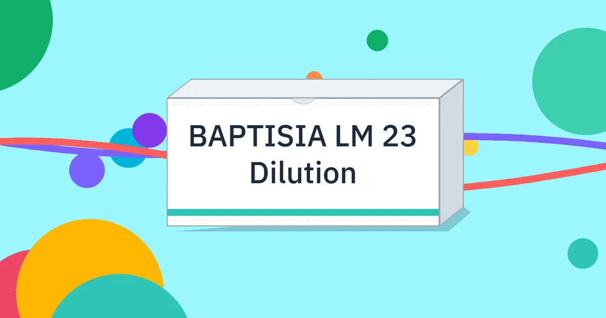 Symbolbild: Packung mit der Aufschrift BAPTISIA LM 23 Dilution (PZN 12788192) – Verfügbarkeit und Bezug in Apotheken in Frankfurt am Main