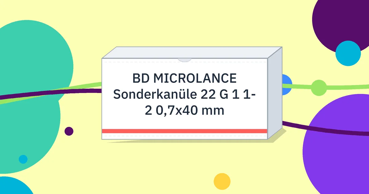 Symbolbild: Packung mit der Aufschrift BD MICROLANCE Sonderkanüle 22 G 1 1-2 0,7x40 mm (PZN 16016428) – Verfügbarkeit und Bezug in Apotheken in Frankfurt am Main