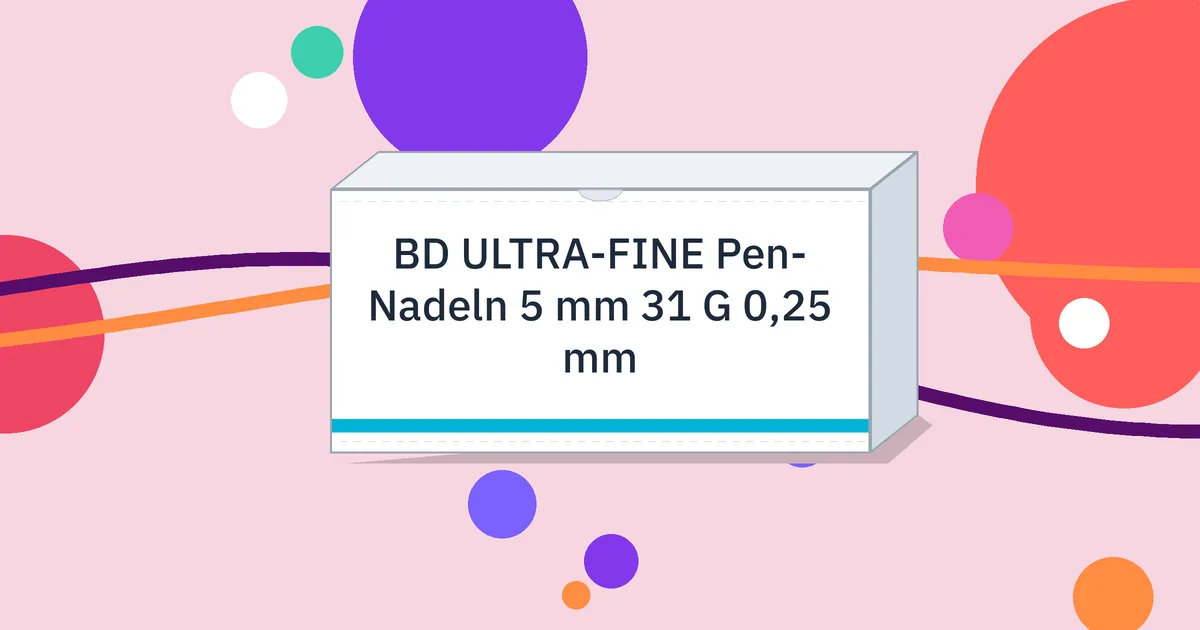 Symbolbild: Packung mit der Aufschrift BD ULTRA-FINE Pen-Nadeln 5 mm 31 G 0,25 mm (PZN 16791038) – Verfügbarkeit und Bezug in Apotheken in Frankfurt am Main