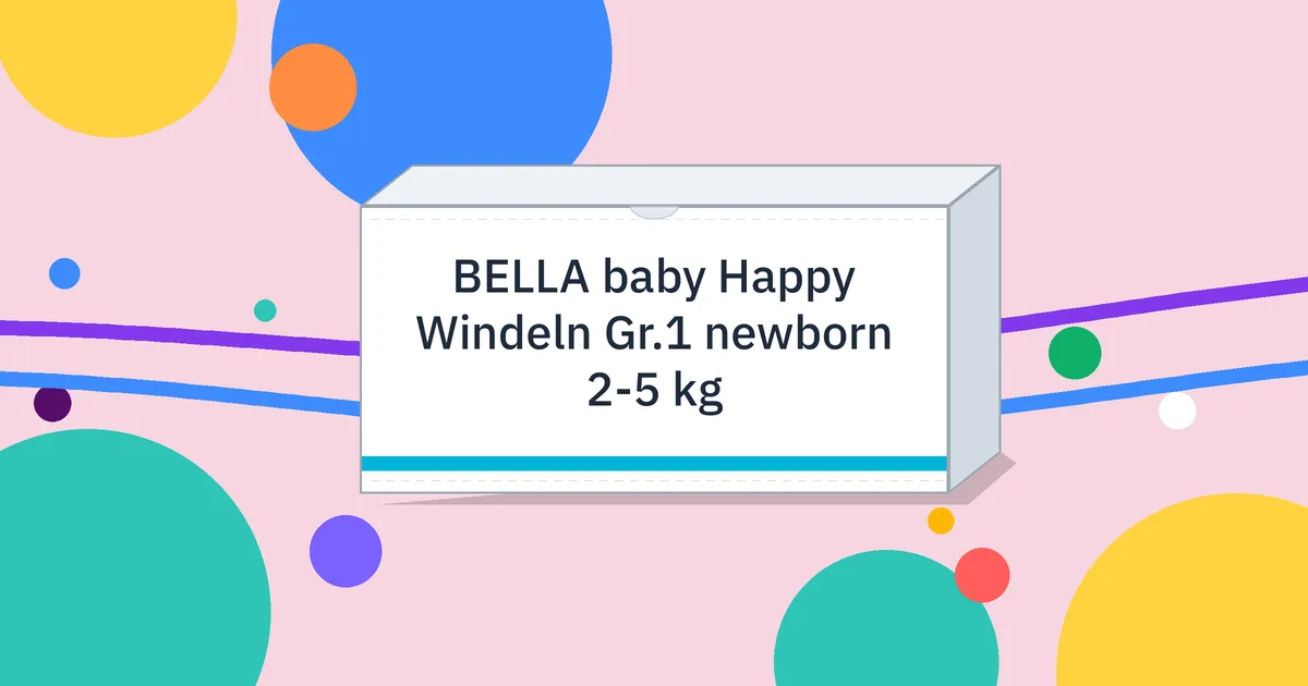 Symbolbild: Packung mit der Aufschrift BELLA baby Happy Windeln Gr.1 newborn 2-5 kg (PZN 18815843) – Verfügbarkeit und Bezug in Apotheken in Frankfurt am Main