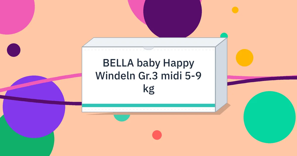 Symbolbild: Packung mit der Aufschrift BELLA baby Happy Windeln Gr.3 midi 5-9 kg (PZN 15210163) – Verfügbarkeit und Bezug in Apotheken in Frankfurt am Main