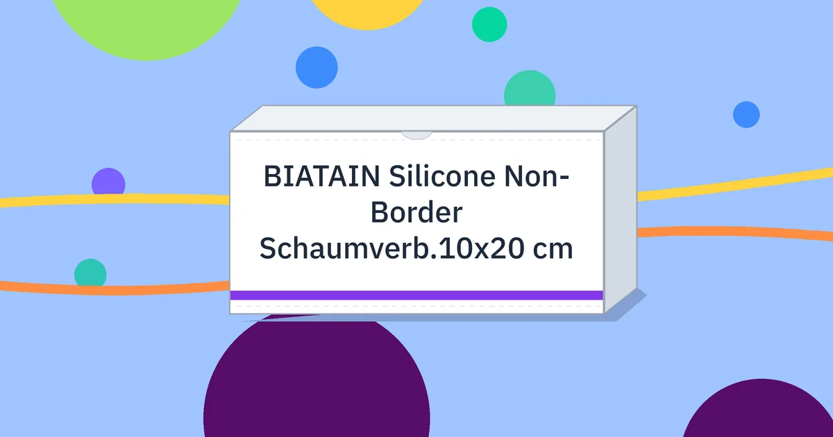 Symbolbild: Packung mit der Aufschrift BIATAIN Silicone Non-Border Schaumverb.10x20 cm (PZN 20139409) – Verfügbarkeit und Bezug in Apotheken in Frankfurt am Main