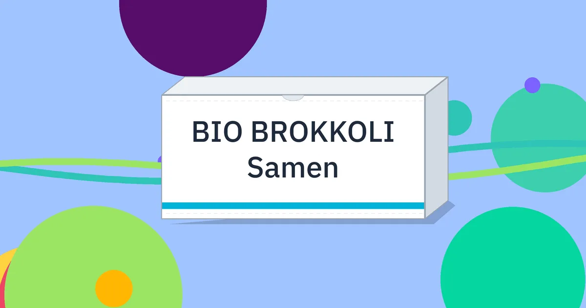 Symbolbild: Packung mit der Aufschrift BIO BROKKOLI Samen (PZN 19307468) – Verfügbarkeit und Bezug in Apotheken in Frankfurt am Main