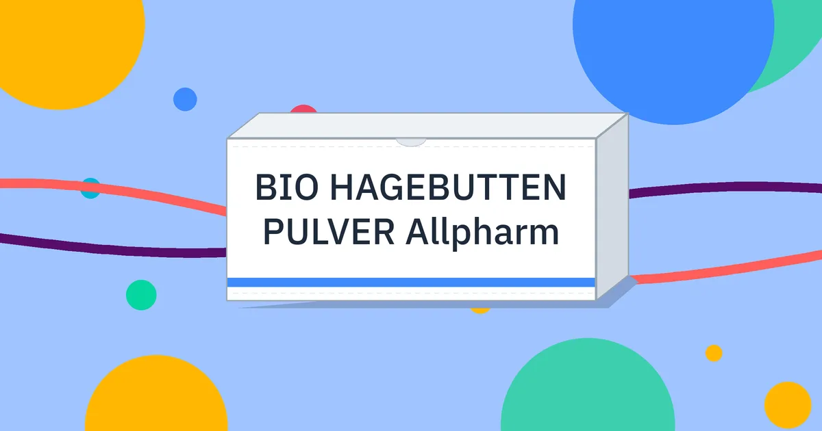 Symbolbild: Packung mit der Aufschrift BIO HAGEBUTTEN PULVER Allpharm (PZN 19510198) – Verfügbarkeit und Bezug in Apotheken in Frankfurt am Main