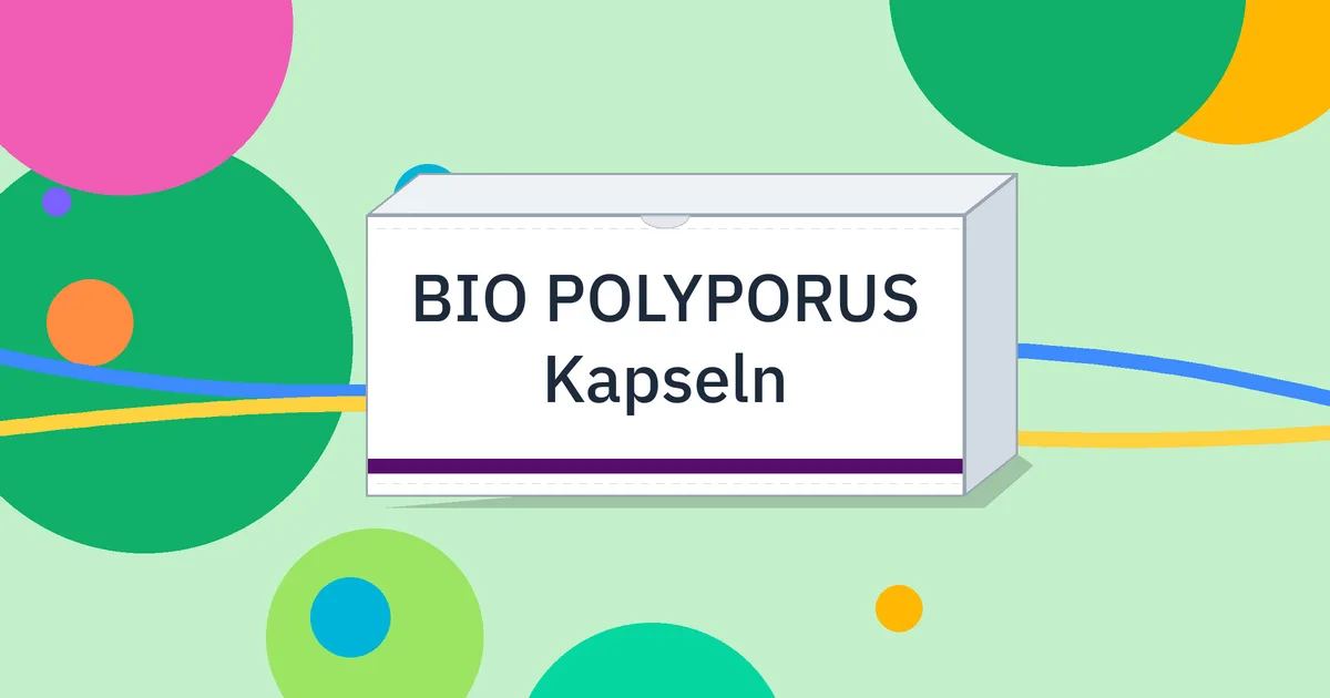 Symbolbild: Packung mit der Aufschrift BIO POLYPORUS Kapseln (PZN 20326672) – Verfügbarkeit und Bezug in Apotheken in Frankfurt am Main