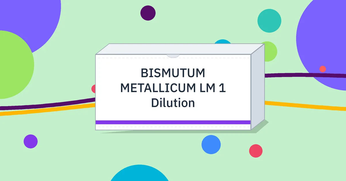 Symbolbild: Packung mit der Aufschrift BISMUTUM METALLICUM LM 1 Dilution (PZN 12794608) – Verfügbarkeit und Bezug in Apotheken in Frankfurt am Main