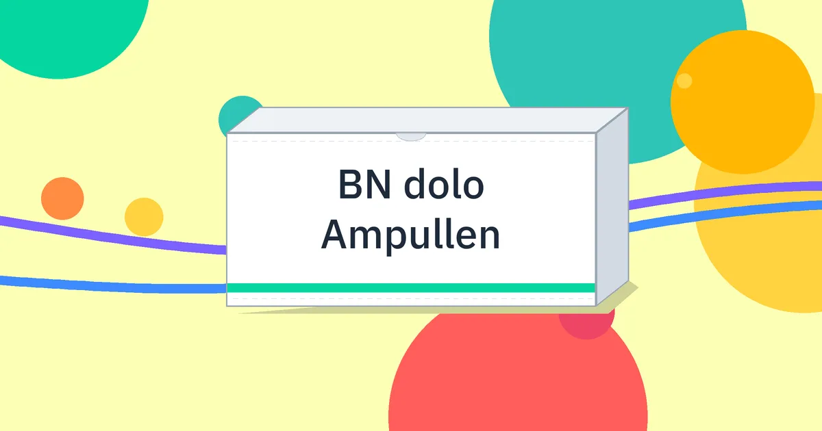 Symbolbild: Packung mit der Aufschrift BN dolo Ampullen (PZN 00554626) – Verfügbarkeit und Bezug in Apotheken in Frankfurt am Main