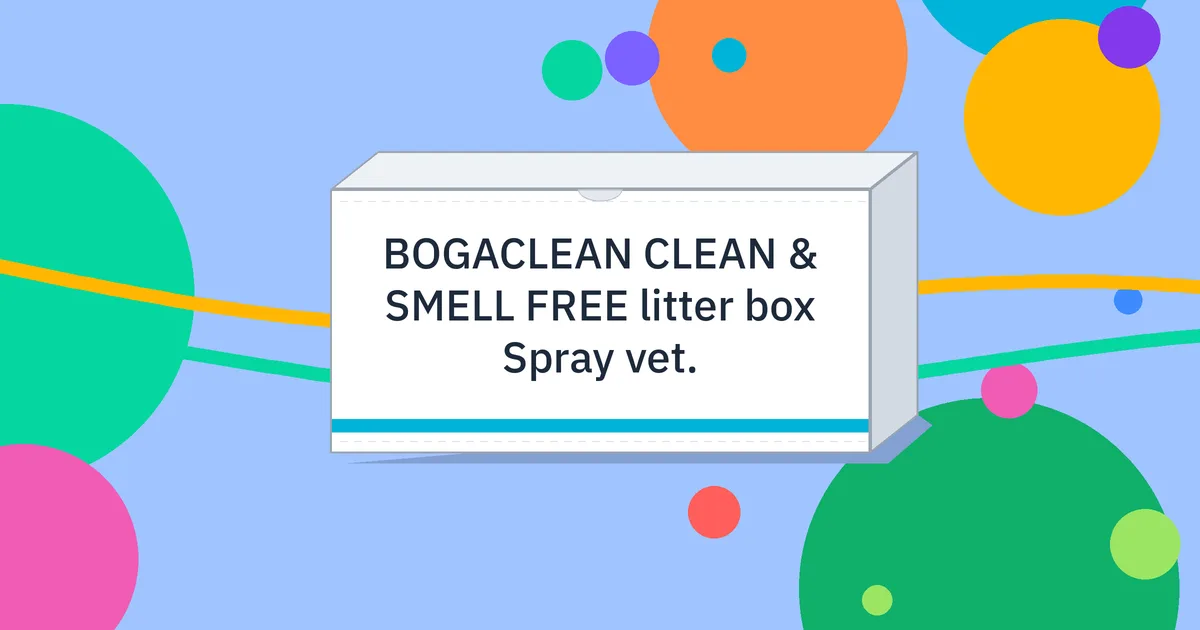 Symbolbild: Packung mit der Aufschrift BOGACLEAN CLEAN & SMELL FREE litter box Spray vet. (PZN 11851787) – Verfügbarkeit und Bezug in Apotheken in Frankfurt am Main
