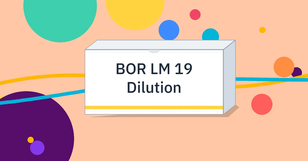 Symbolbild: Packung mit der Aufschrift BOR LM 19 Dilution (PZN 12795737) – Verfügbarkeit und Bezug in Apotheken in Frankfurt am Main