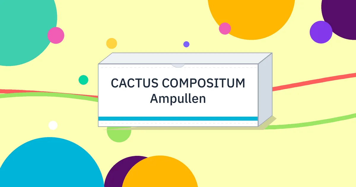 Symbolbild: Packung mit der Aufschrift CACTUS COMPOSITUM Ampullen (PZN 04408620) – Verfügbarkeit und Bezug in Apotheken in Frankfurt am Main