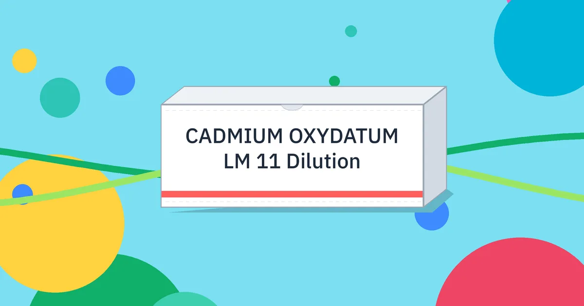 Symbolbild: Packung mit der Aufschrift CADMIUM OXYDATUM LM 11 Dilution (PZN 13401083) – Verfügbarkeit und Bezug in Apotheken in Frankfurt am Main