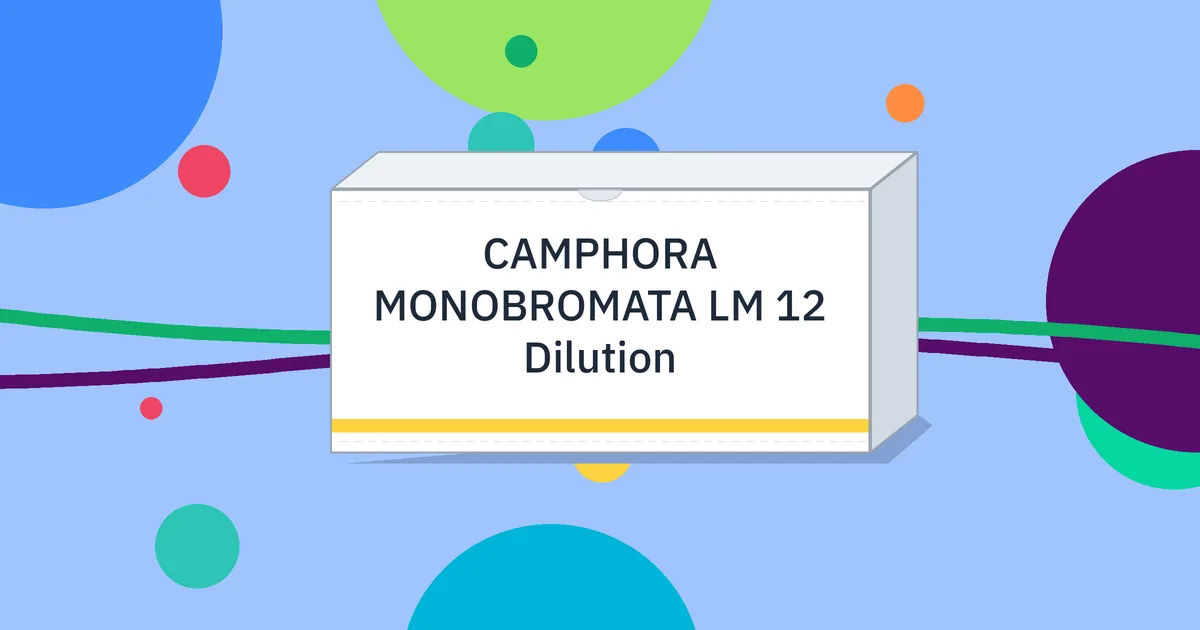 Symbolbild: Packung mit der Aufschrift CAMPHORA MONOBROMATA LM 12 Dilution (PZN 13412046) – Verfügbarkeit und Bezug in Apotheken in Frankfurt am Main