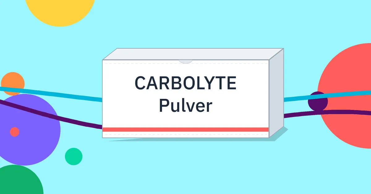 Symbolbild: Packung mit der Aufschrift CARBOLYTE Pulver (PZN 20279748) – Verfügbarkeit und Bezug in Apotheken in Frankfurt am Main