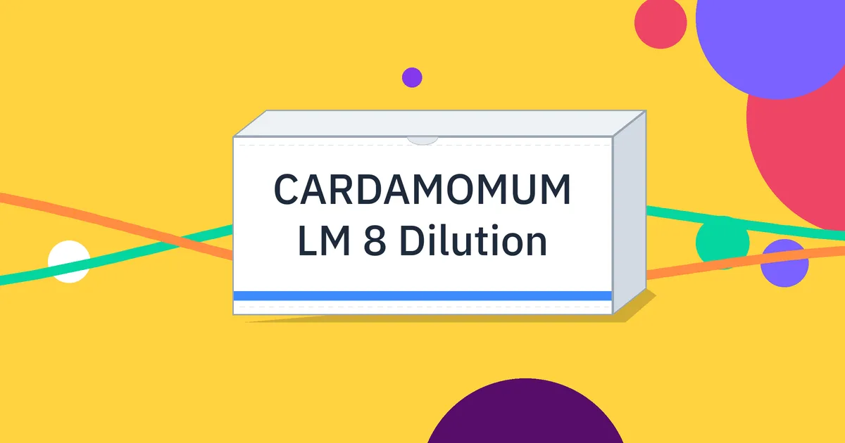 Symbolbild: Packung mit der Aufschrift CARDAMOMUM LM 8 Dilution (PZN 13429555) – Verfügbarkeit und Bezug in Apotheken in Frankfurt am Main