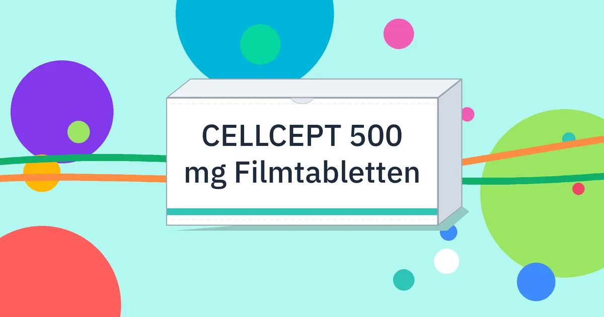 Symbolbild: Packung mit der Aufschrift CELLCEPT 500 mg Filmtabletten (PZN 09929625) – Verfügbarkeit und Bezug in Apotheken in Frankfurt am Main