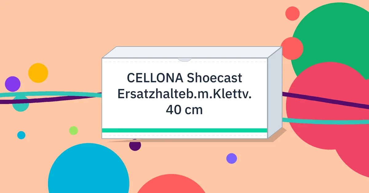 Symbolbild: Packung mit der Aufschrift CELLONA Shoecast Ersatzhalteb.m.Klettv. 40 cm (PZN 04394645) – Verfügbarkeit und Bezug in Apotheken in Frankfurt am Main