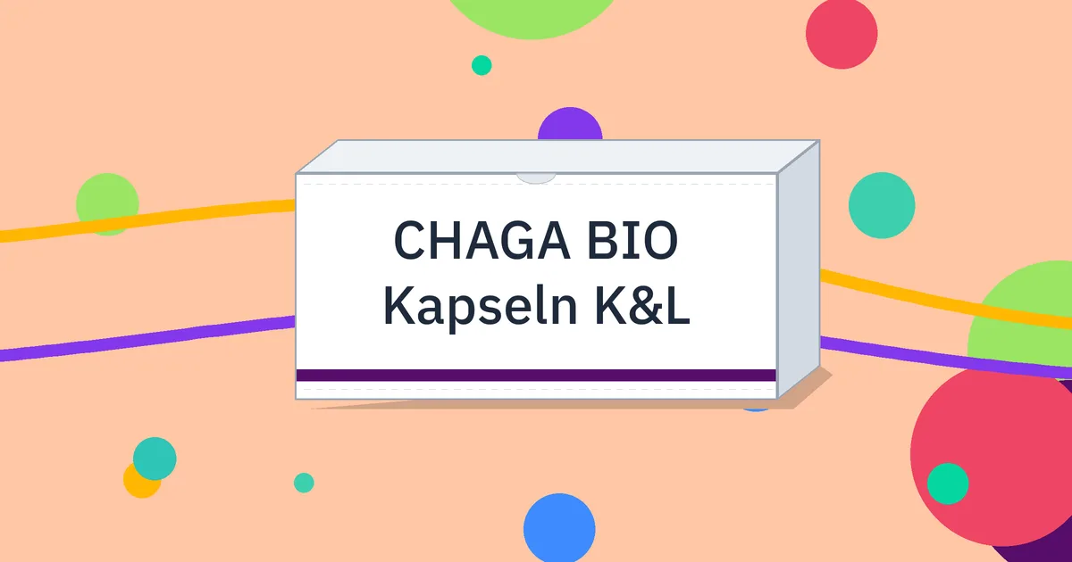 Symbolbild: Packung mit der Aufschrift CHAGA BIO Kapseln K&L (PZN 17962329) – Verfügbarkeit und Bezug in Apotheken in Frankfurt am Main