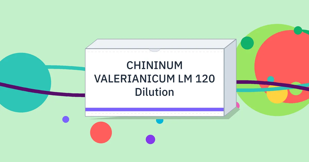 Symbolbild: Packung mit der Aufschrift CHININUM VALERIANICUM LM 120 Dilution (PZN 13443029) – Verfügbarkeit und Bezug in Apotheken in Frankfurt am Main