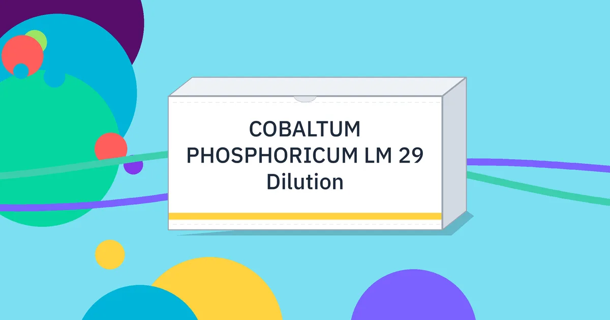 Symbolbild: Packung mit der Aufschrift COBALTUM PHOSPHORICUM LM 29 Dilution (PZN 12824261) – Verfügbarkeit und Bezug in Apotheken in Frankfurt am Main