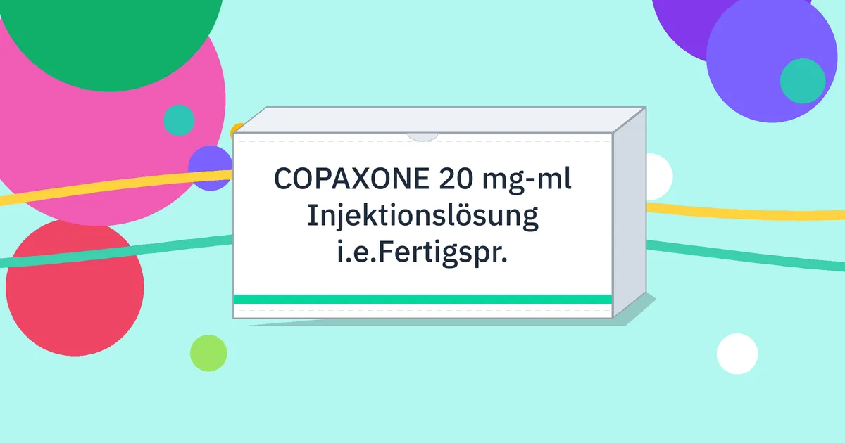 Symbolbild: Packung mit der Aufschrift COPAXONE 20 mg-ml Injektionslösung i.e.Fertigspr. (PZN 10781056) – Verfügbarkeit und Bezug in Apotheken in Frankfurt am Main