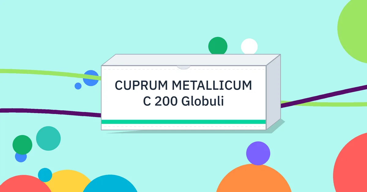 Symbolbild: Packung mit der Aufschrift CUPRUM METALLICUM C 200 Globuli (PZN 02897709) – Verfügbarkeit und Bezug in Apotheken in Frankfurt am Main