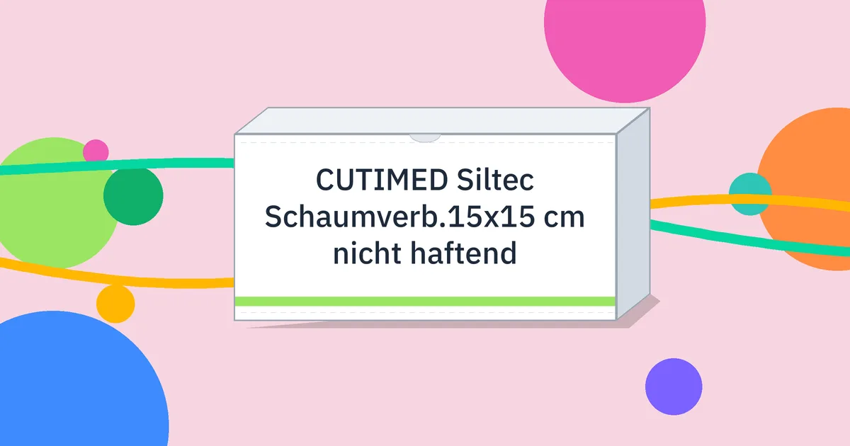 Symbolbild: Packung mit der Aufschrift CUTIMED Siltec Schaumverb.15x15 cm nicht haftend (PZN 11277762) – Verfügbarkeit und Bezug in Apotheken in Frankfurt am Main