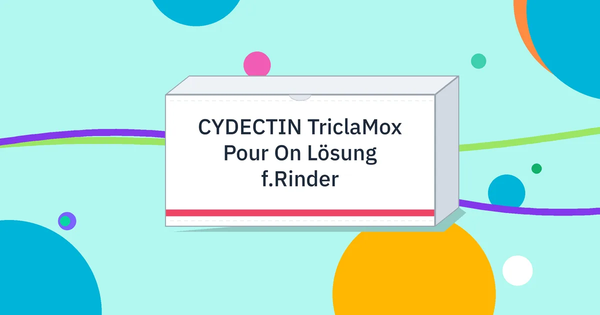Symbolbild: Packung mit der Aufschrift CYDECTIN TriclaMox Pour On Lösung f.Rinder (PZN 01163052) – Verfügbarkeit und Bezug in Apotheken in Frankfurt am Main