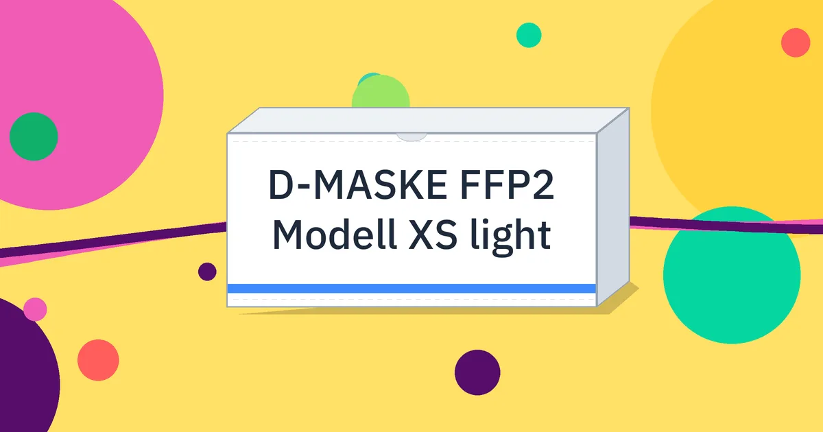 Symbolbild: Packung mit der Aufschrift D-MASKE FFP2 Modell XS light (PZN 18065750) – Verfügbarkeit und Bezug in Apotheken in Frankfurt am Main