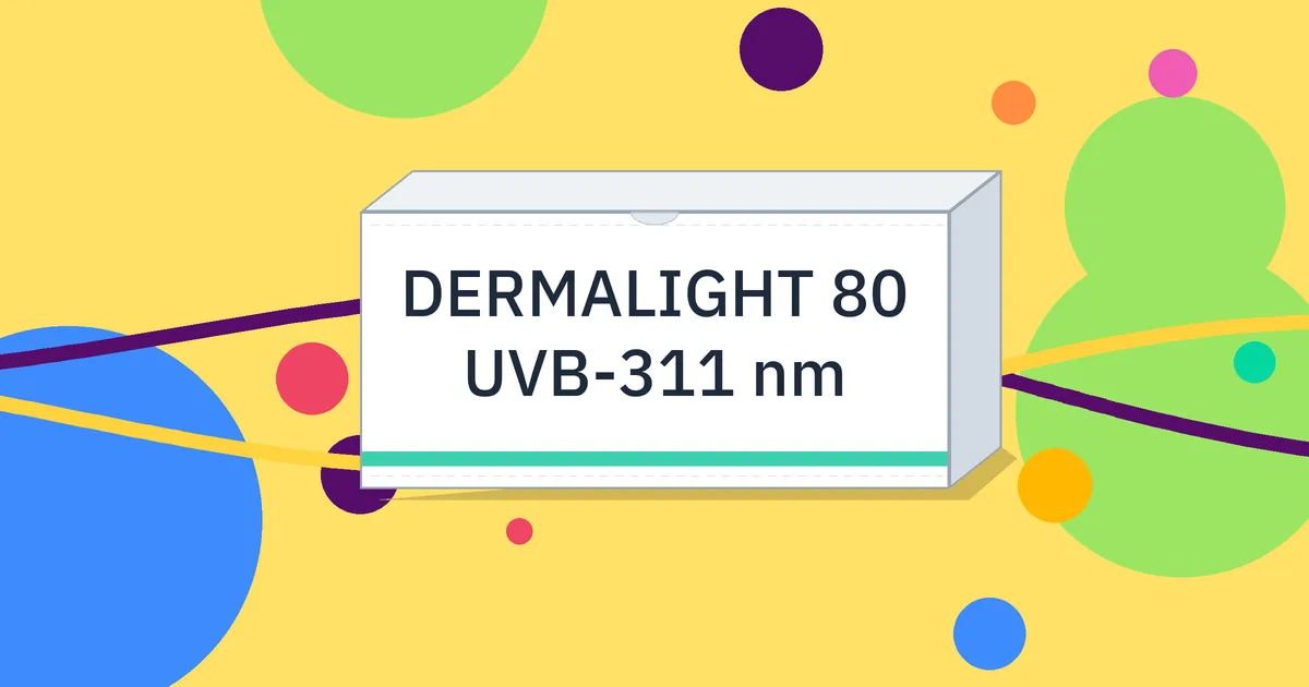 Symbolbild: Packung mit der Aufschrift DERMALIGHT 80 UVB-311 nm (PZN 07573710) – Verfügbarkeit und Bezug in Apotheken in Frankfurt am Main