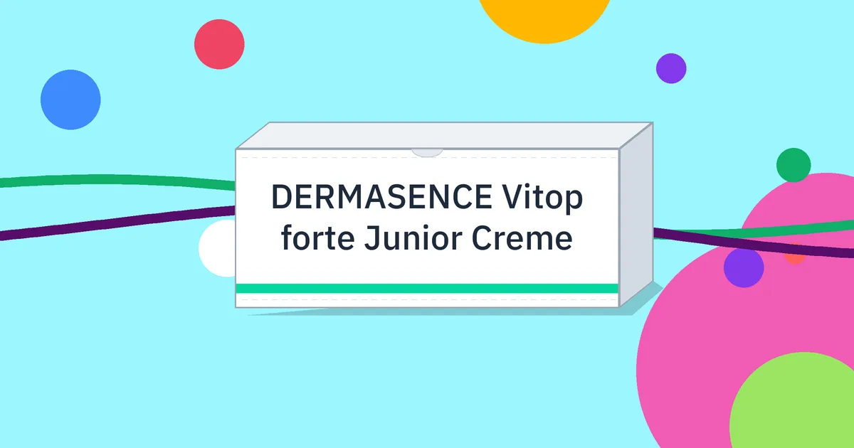 Symbolbild: Packung mit der Aufschrift DERMASENCE Vitop forte Junior Creme (PZN 14404706) – Verfügbarkeit und Bezug in Apotheken in Frankfurt am Main