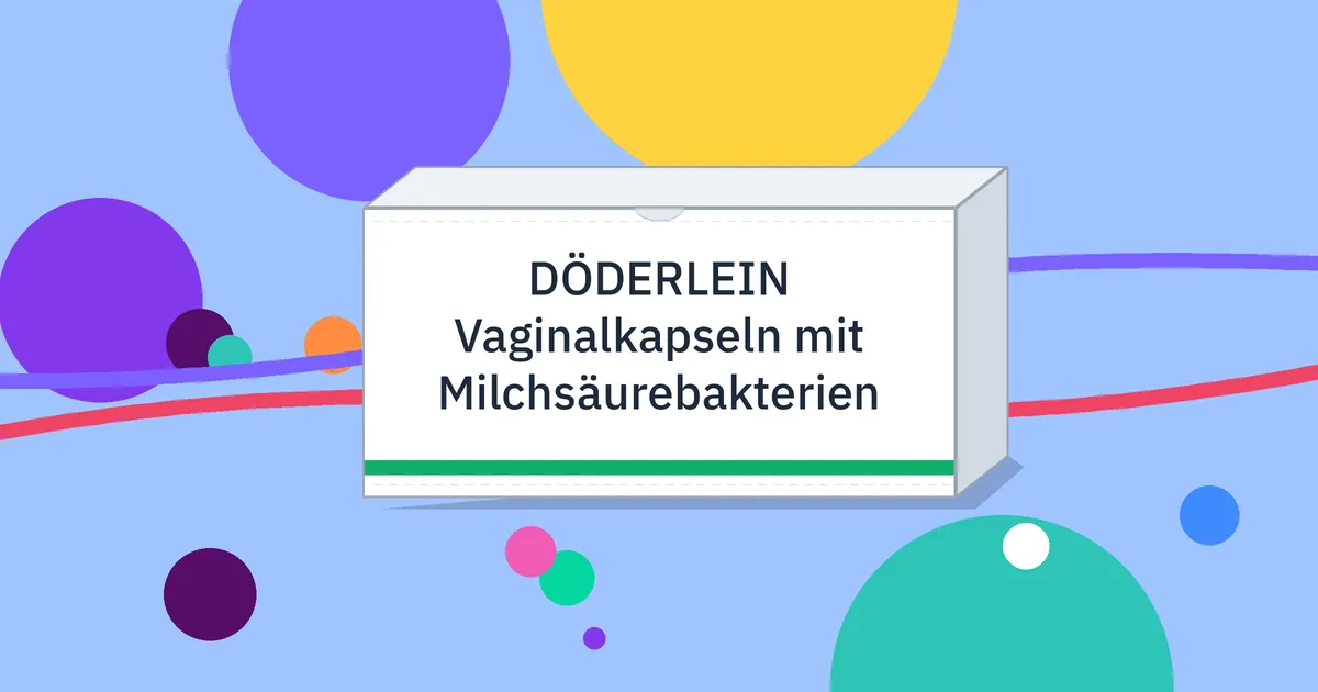 Symbolbild: Packung mit der Aufschrift DÖDERLEIN Vaginalkapseln mit Milchsäurebakterien (PZN 19296397) – Verfügbarkeit und Bezug in Apotheken in Frankfurt am Main