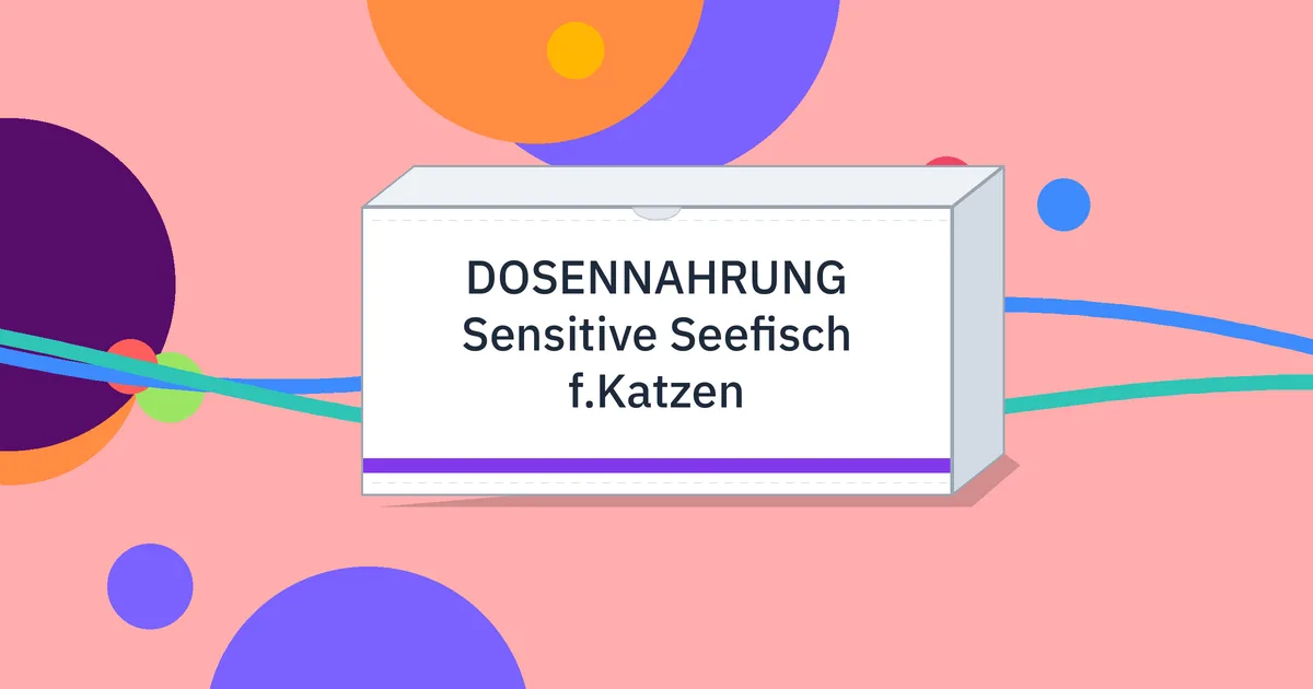 Symbolbild: Packung mit der Aufschrift DOSENNAHRUNG Sensitive Seefisch f.Katzen (PZN 05742249) – Verfügbarkeit und Bezug in Apotheken in Frankfurt am Main