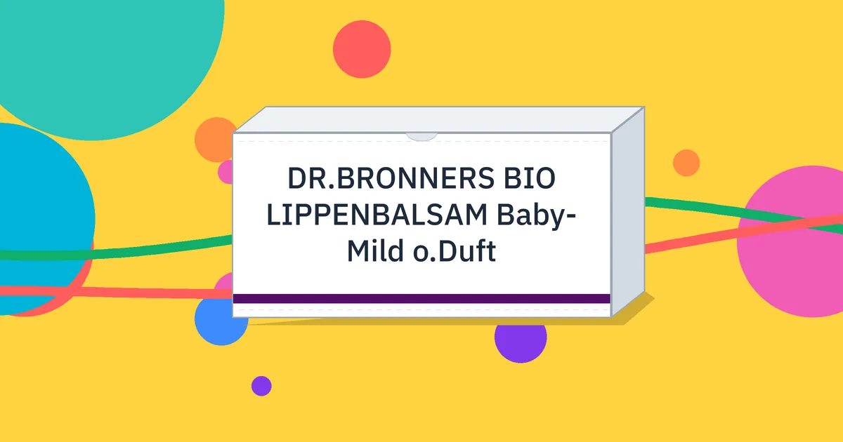 Symbolbild: Packung mit der Aufschrift DR.BRONNERS BIO LIPPENBALSAM Baby-Mild o.Duft (PZN 19242119) – Verfügbarkeit und Bezug in Apotheken in Frankfurt am Main